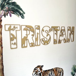 Safari Name Sign Safari Letters Personalised Name Sign - Etsy UK