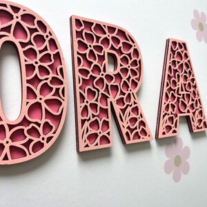 Flower Name Sign - Flower Letter - Personalised Name Sign - Custom Name ...