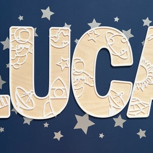 Space Name Sign Space Letters Personalised Name Sign Custom Name Decor ...