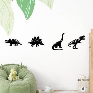 Wooden Dinosaur Wall Art Set - Dino Bedroom Decor - Dinosaur Wall Decor ...