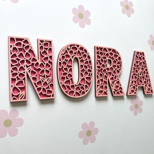 Flower Name Sign - Flower Letter - Personalised Name Sign - Custom Name ...