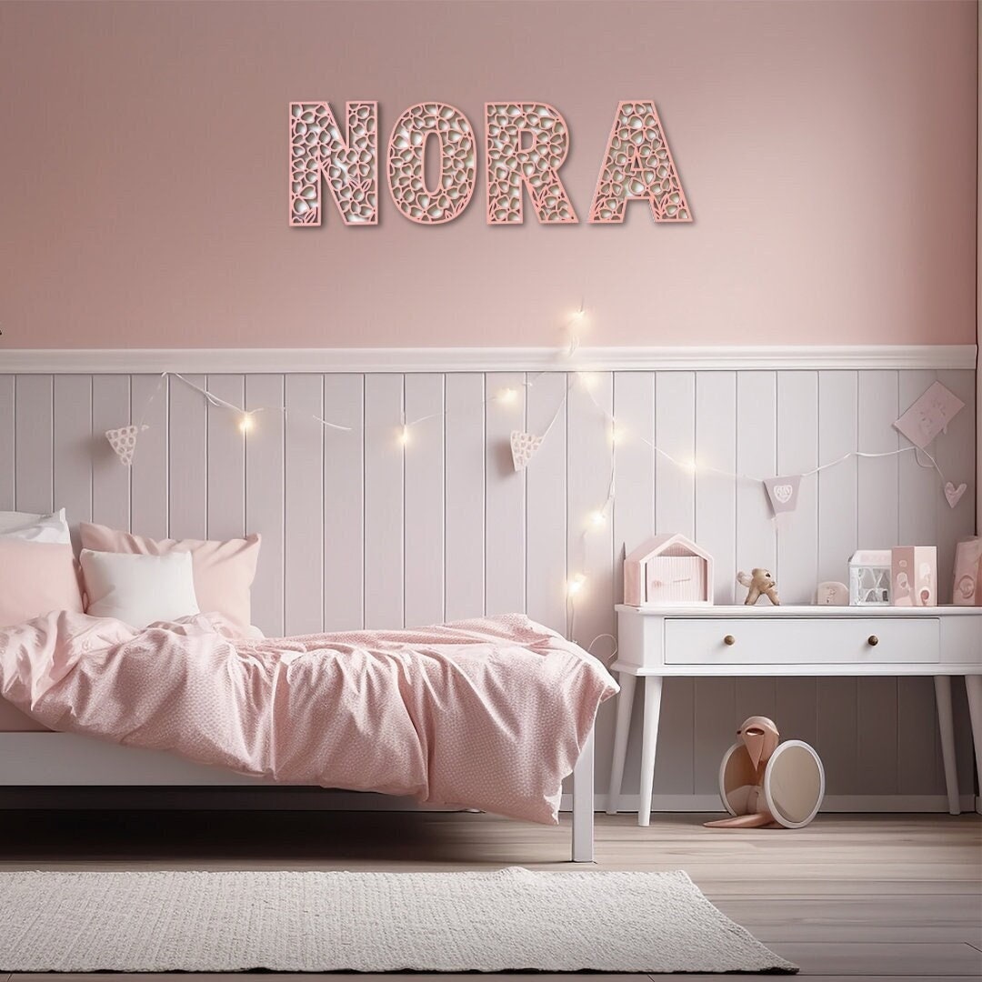 Flower Name Sign - Flower Letter - Personalised Name Sign - Custom Name ...