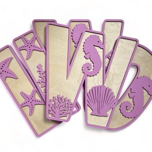 Under the Sea Name Sign Seashell Letters Personalised Name Sign Custom ...