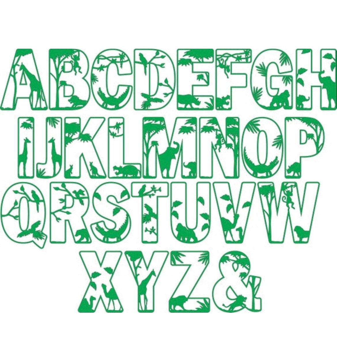 Safari Name Sign Safari Letters Personalised Name Sign - Etsy UK