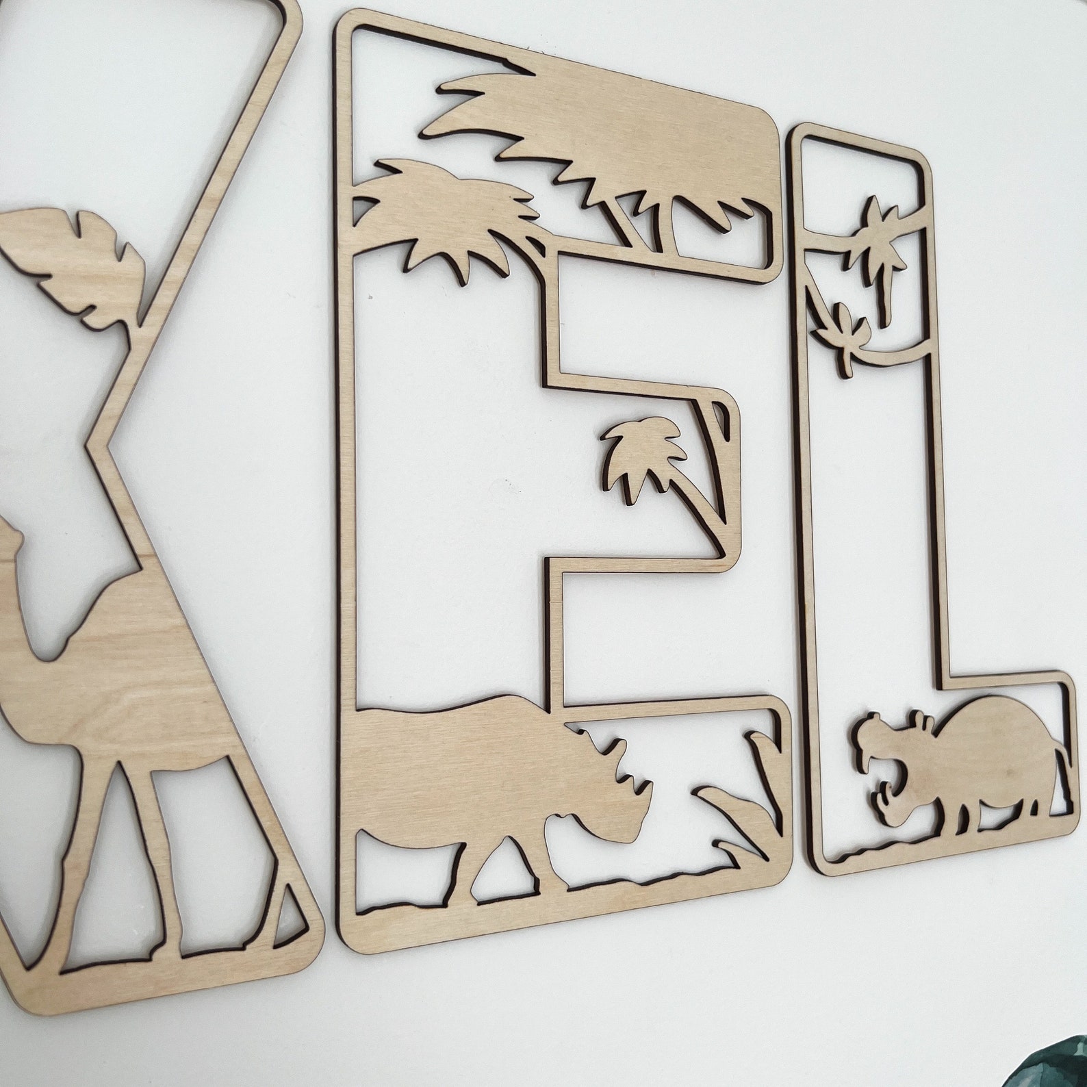 Safari Name Sign Animal Letters Personalised Name Sign - Etsy