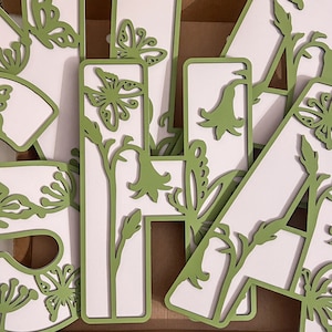 Butterfly Name Sign - Butterfly Letter - Personalised Name Sign ...