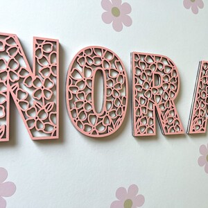 Flower Name Sign - Flower Letter - Personalised Name Sign - Custom Name ...