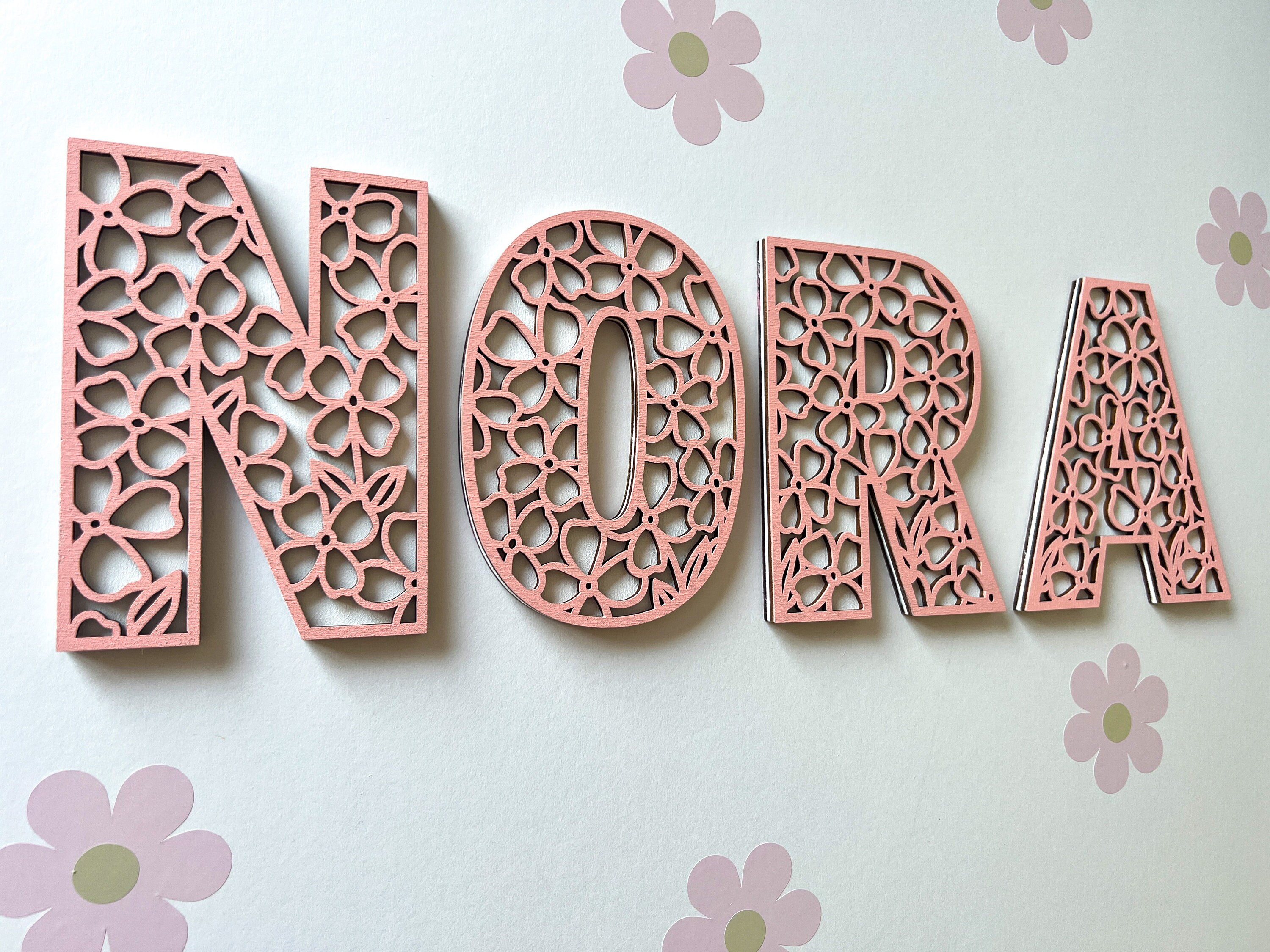 Flower Name Sign - Flower Letter - Personalised Name Sign - Custom Name ...