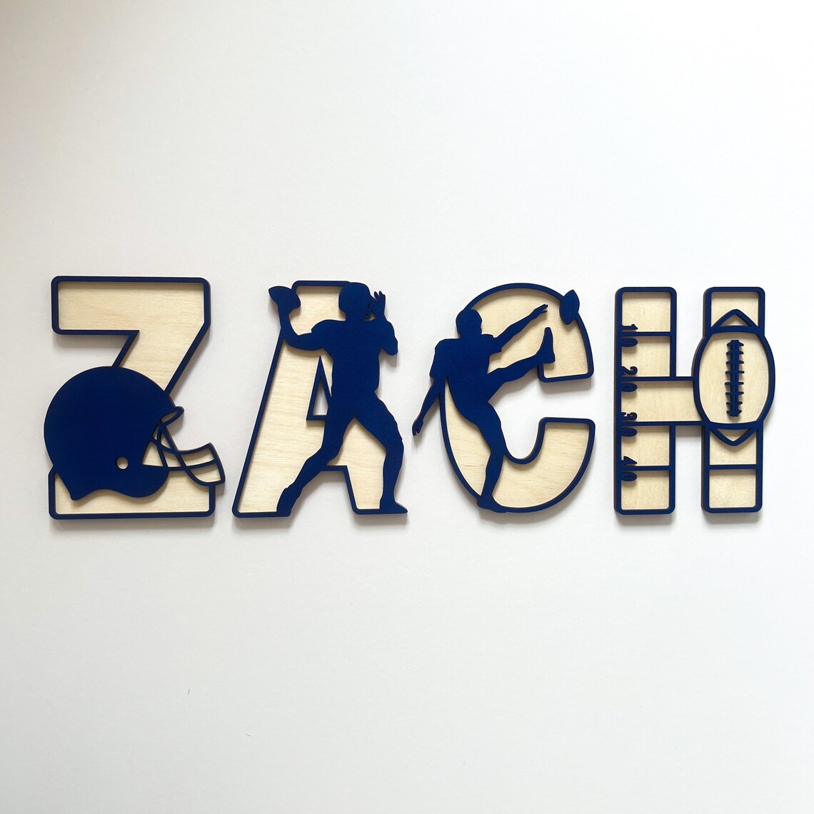 American Football Sign - American Football Letters - Personalised Name ...
