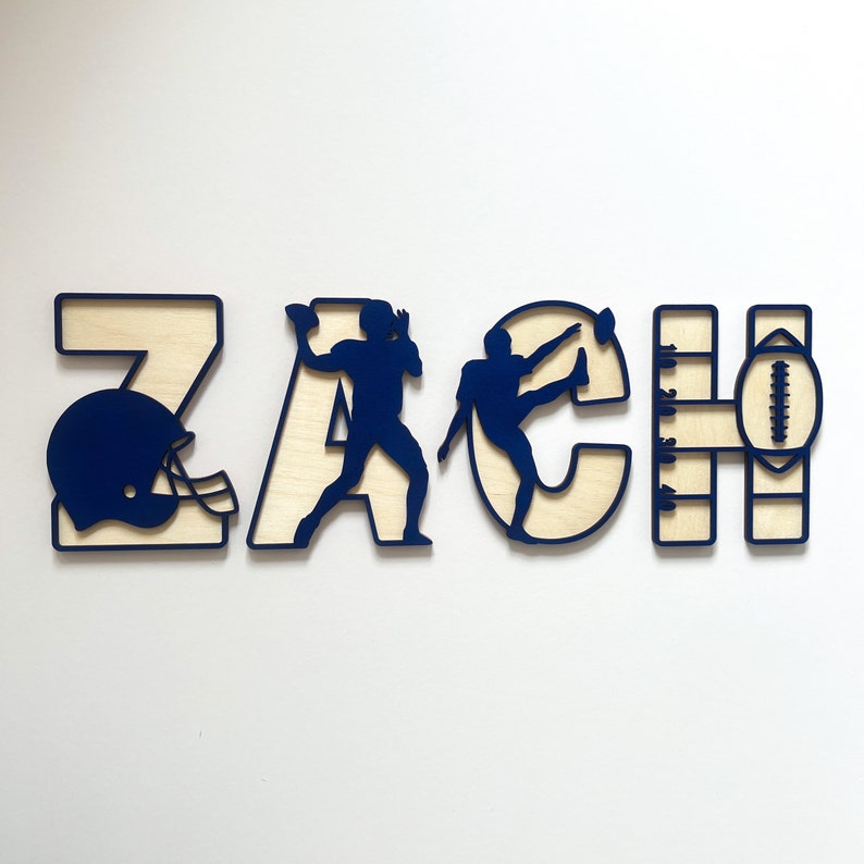 American Football Sign - American Football Letters - Personalised Name ...