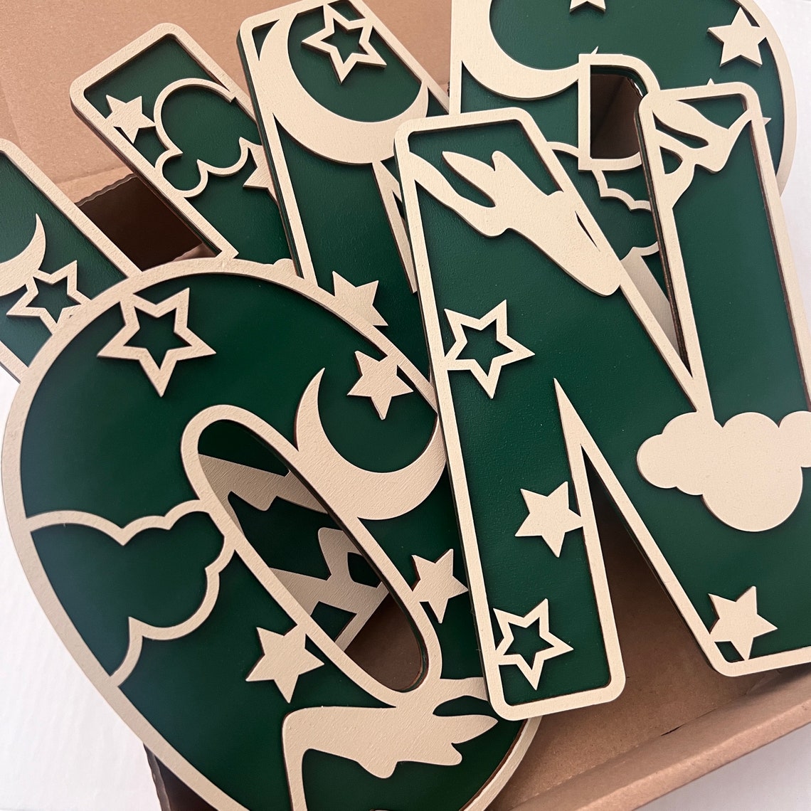 Moons and Mountains Name Sign - Nursery Letters - Personalised Name ...