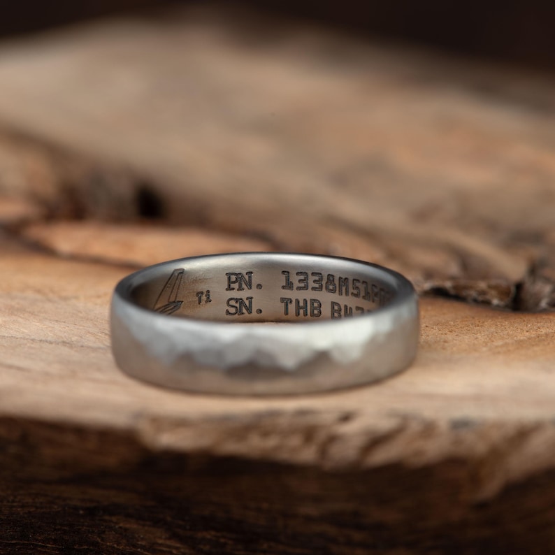 Boeing 747 Aviation Ring - Jet Engine Wedding Band - Made From a CF6 ...