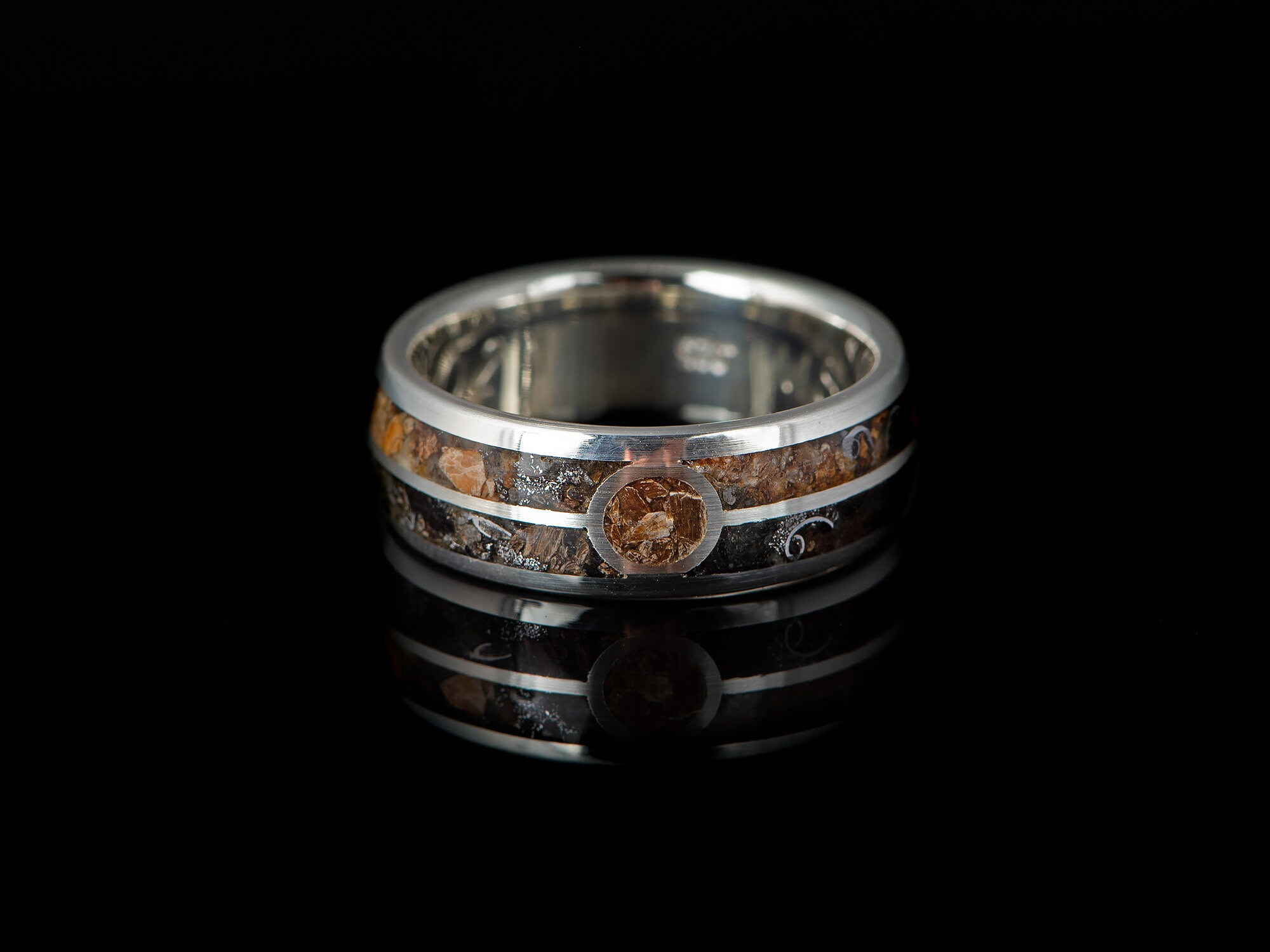 Meteorite Dinosaur Bone Ring Tyrannosaurus Rex Ring Fossil - Etsy