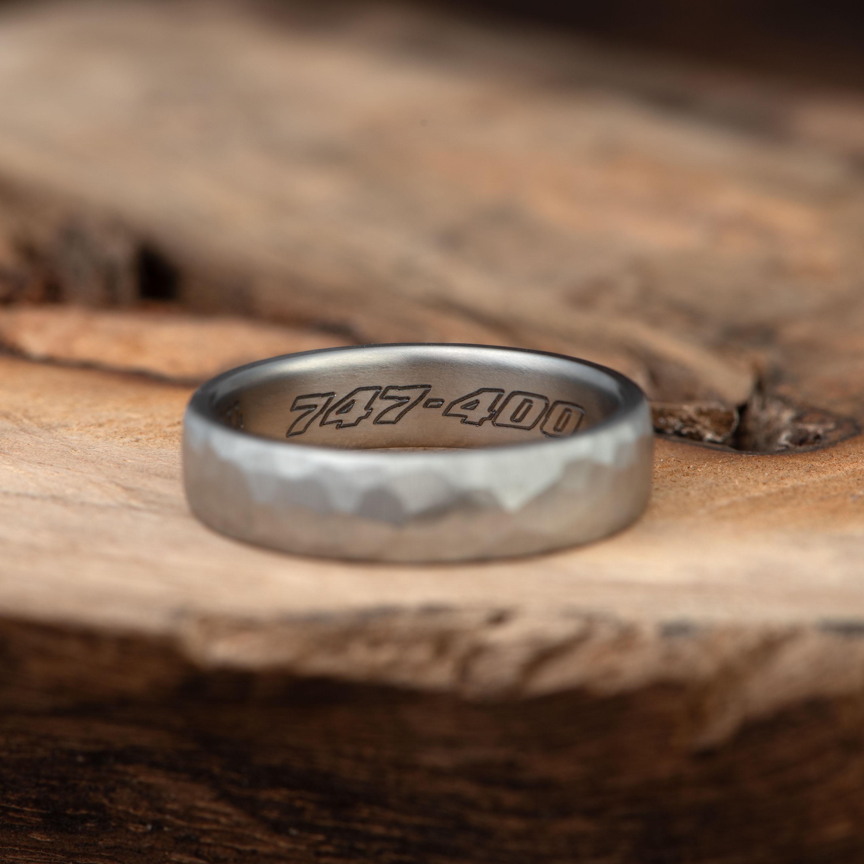 Boeing 747 Aviation Ring - Jet Engine Wedding Band - Made From a CF6 ...