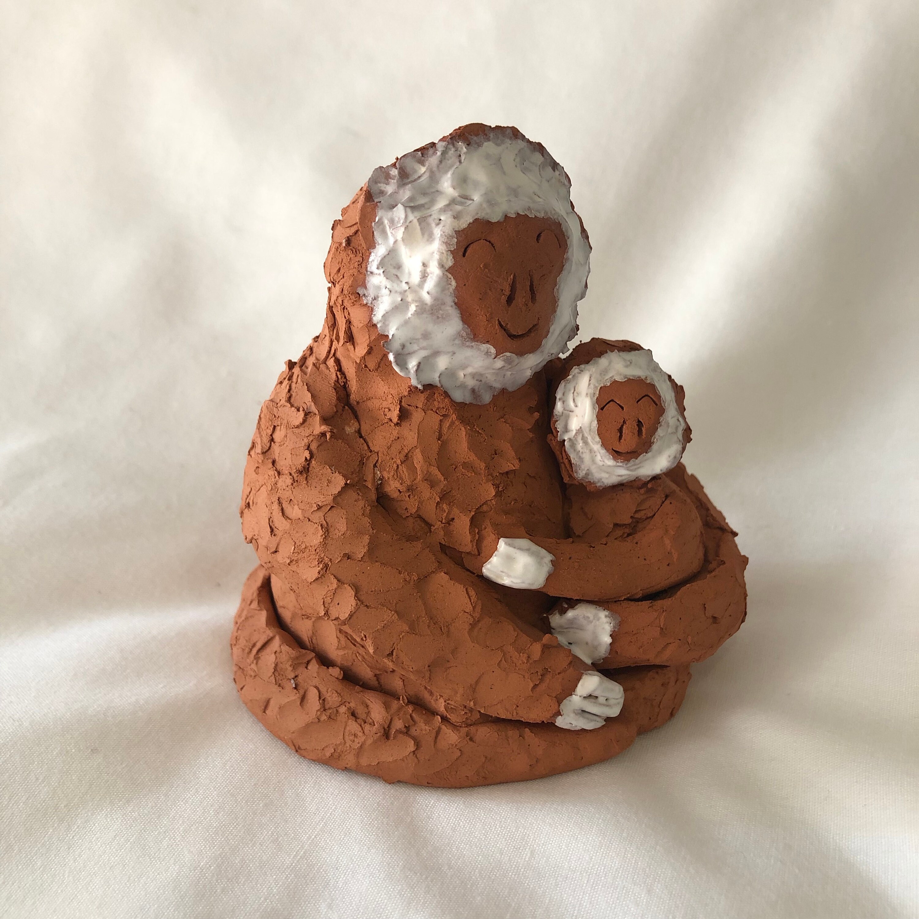 Molly the Monkey and Her Baby- Unique Handmade Ceramic - Etsy