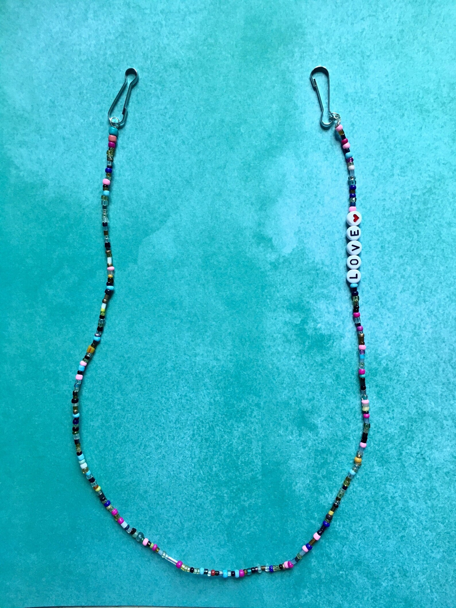 Personalized Beaded Mask Chain, Mask Chain, Mask Accessories, Chains ...