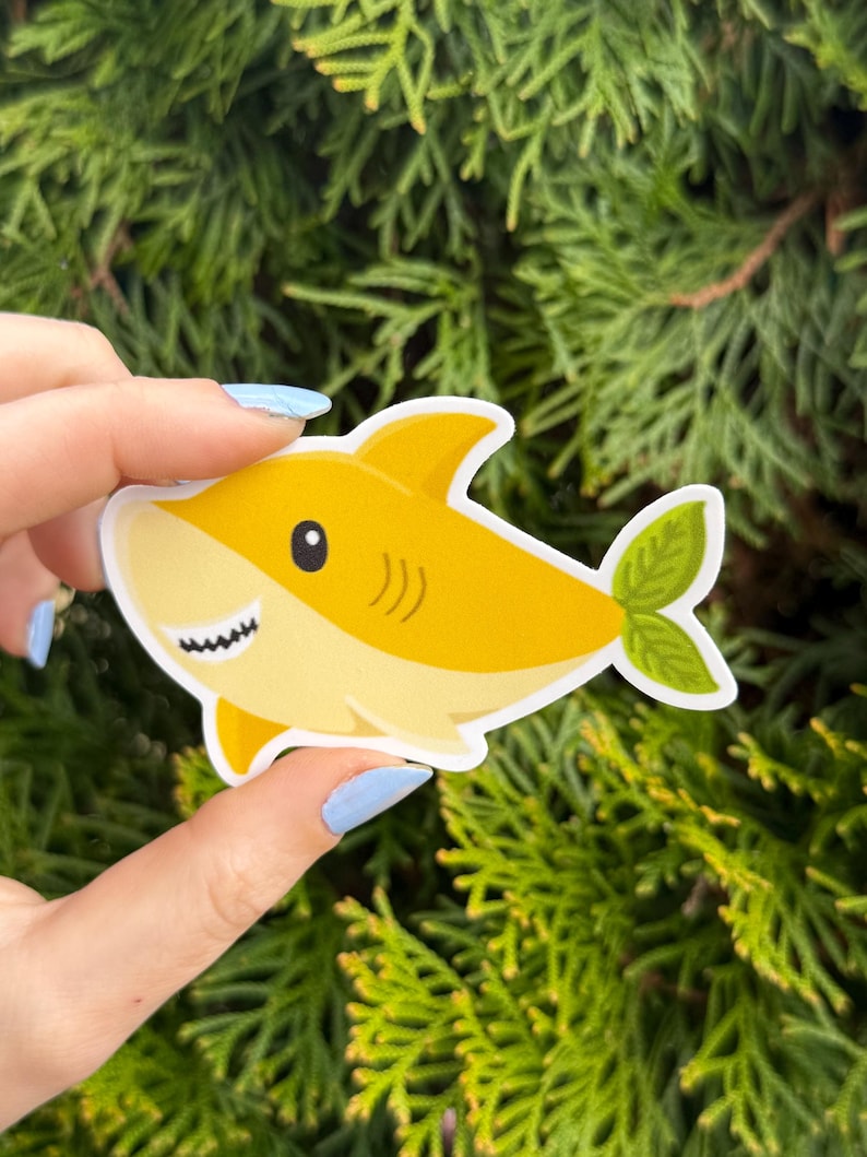 Lemon Shark Matte Vinyl Sticker | Ocean Wildlife Sticker - Etsy