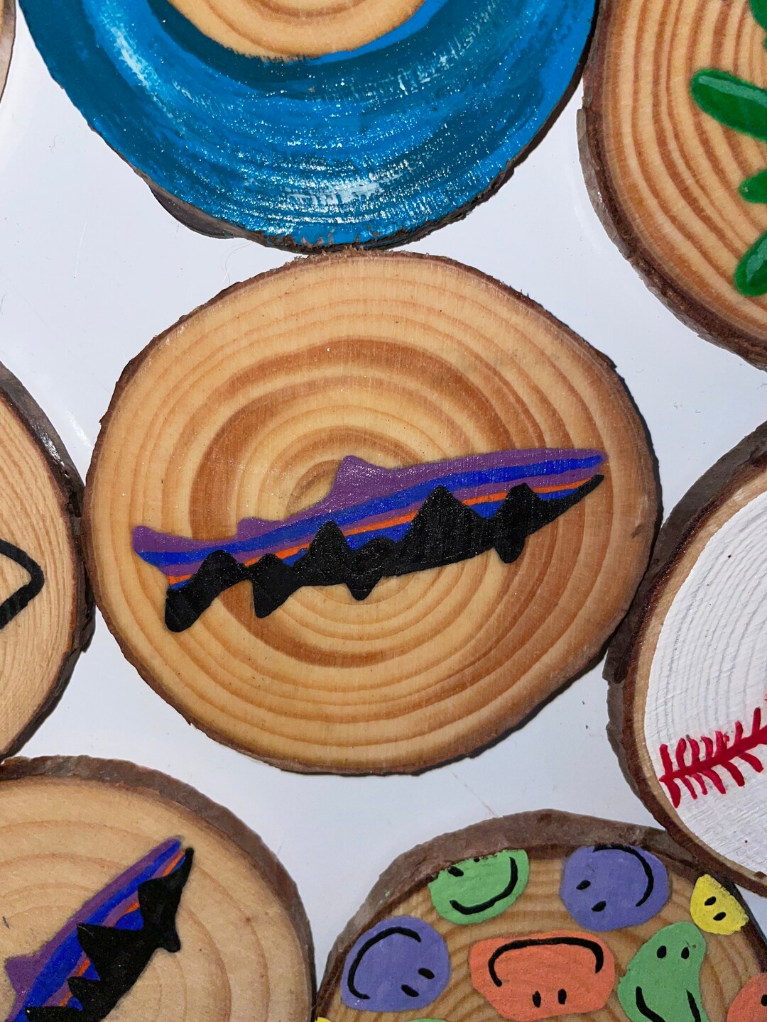 Trout Magnet, Wooden Magnet, Fishing Magnet - Etsy