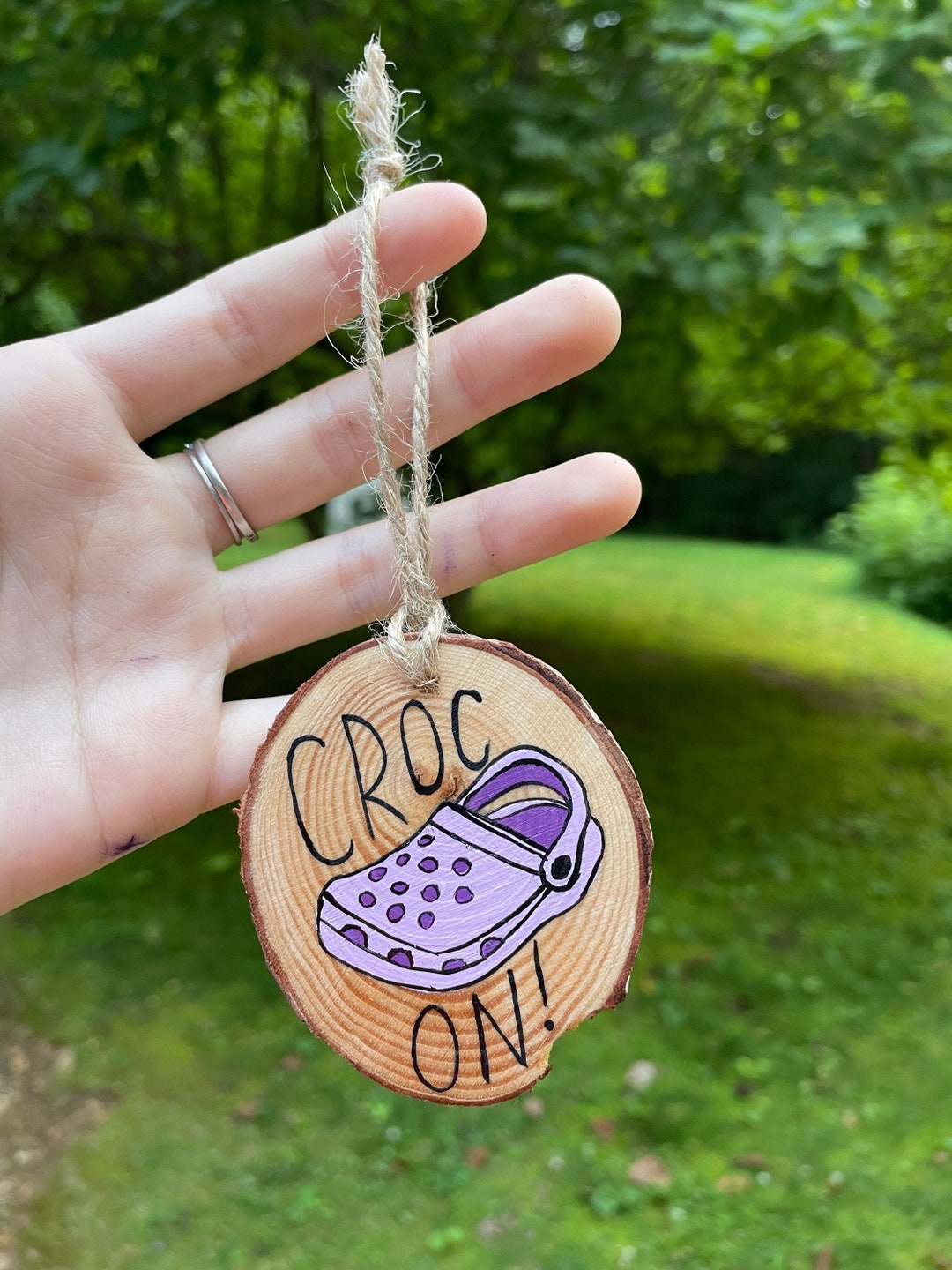 Croc Ornament/hang, Wooden Ornament, Personalized Ornament, Funny ...