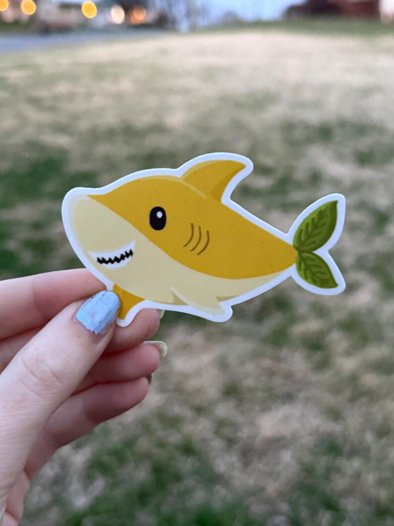 Lemon Shark Matte Vinyl Sticker | Ocean Wildlife Sticker - Etsy