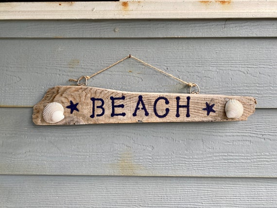 Beach Driftwood Sign - Etsy
