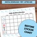 Bedtime Sticker Chart Bedtime Routine Chart Bedtime Routine Kids ...