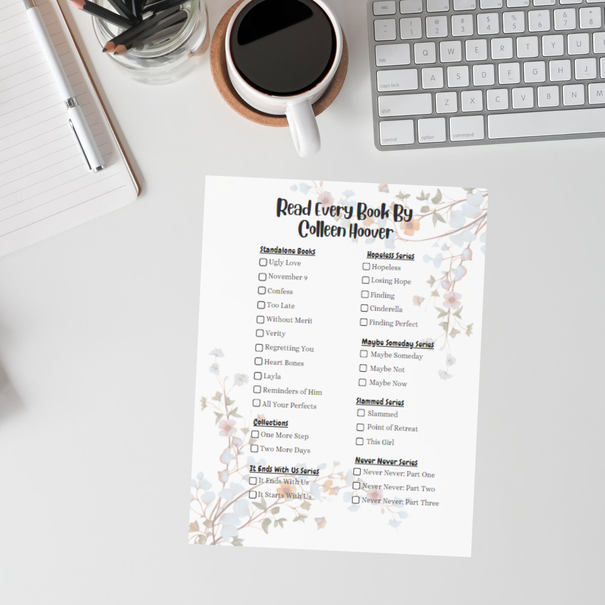 Colleen Hoover Checklist | Colleen Hoover Book Checklist | Colleen ...