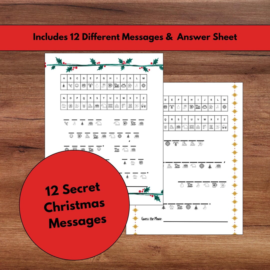 Christmas Secret Code Activity Christmas Activity Christmas Kid ...