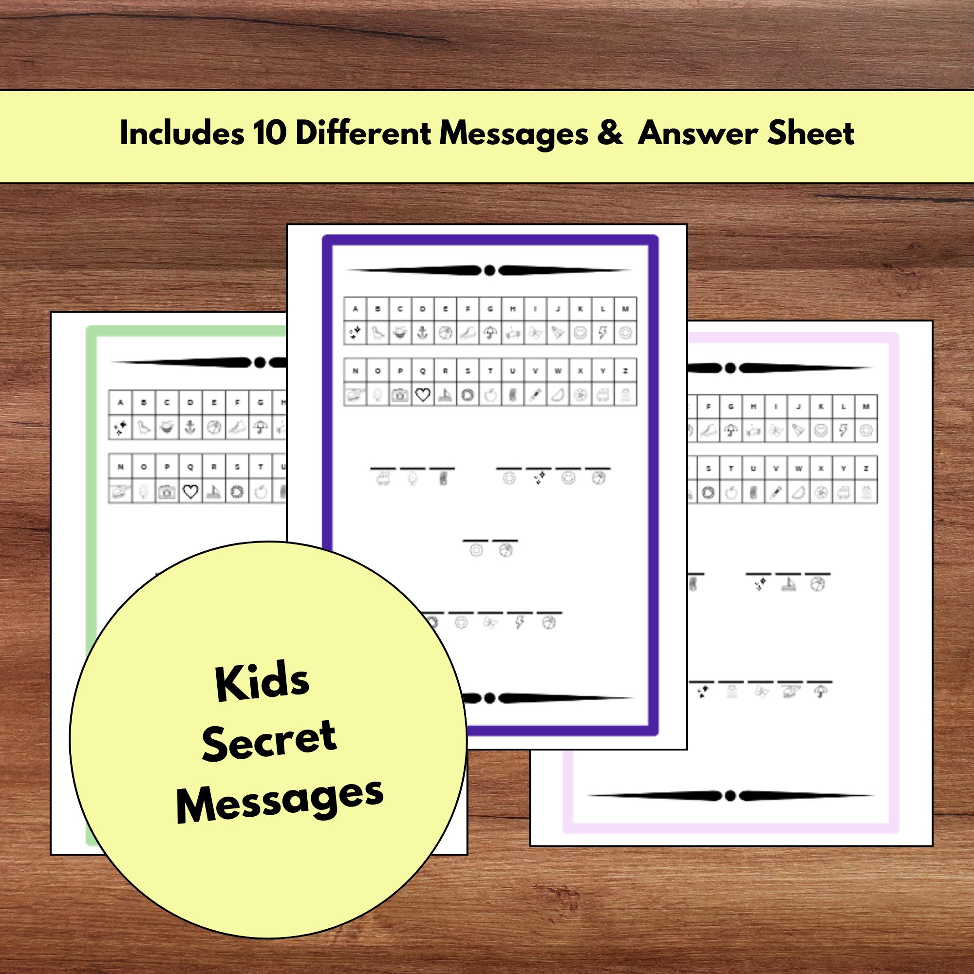 Kids Secret Messages | Kids Decoding Activity | Kids Activity | Secret ...