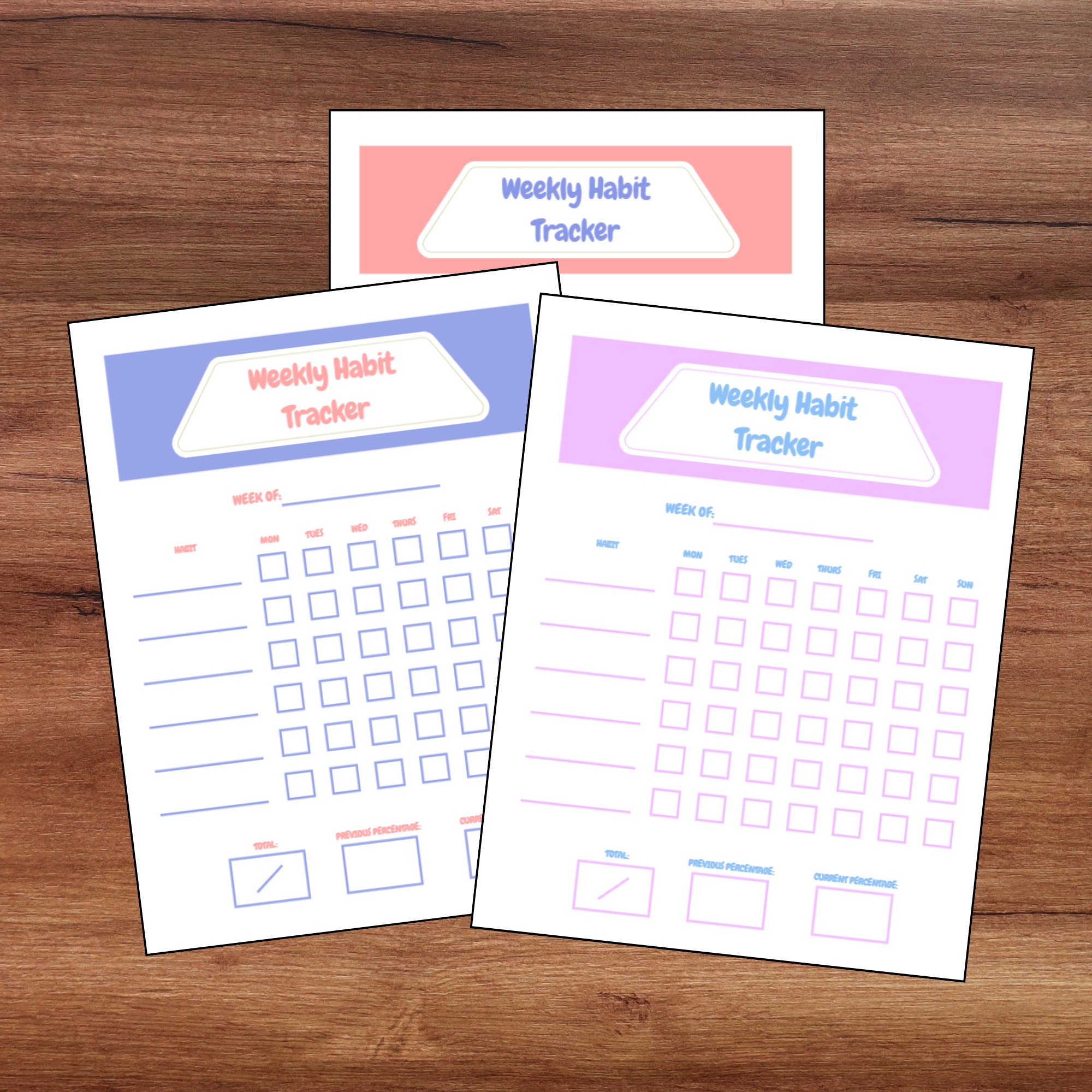 Weekly Habit Tracker | Weekly Tracker | Habit Tracker | Weekly Habits ...