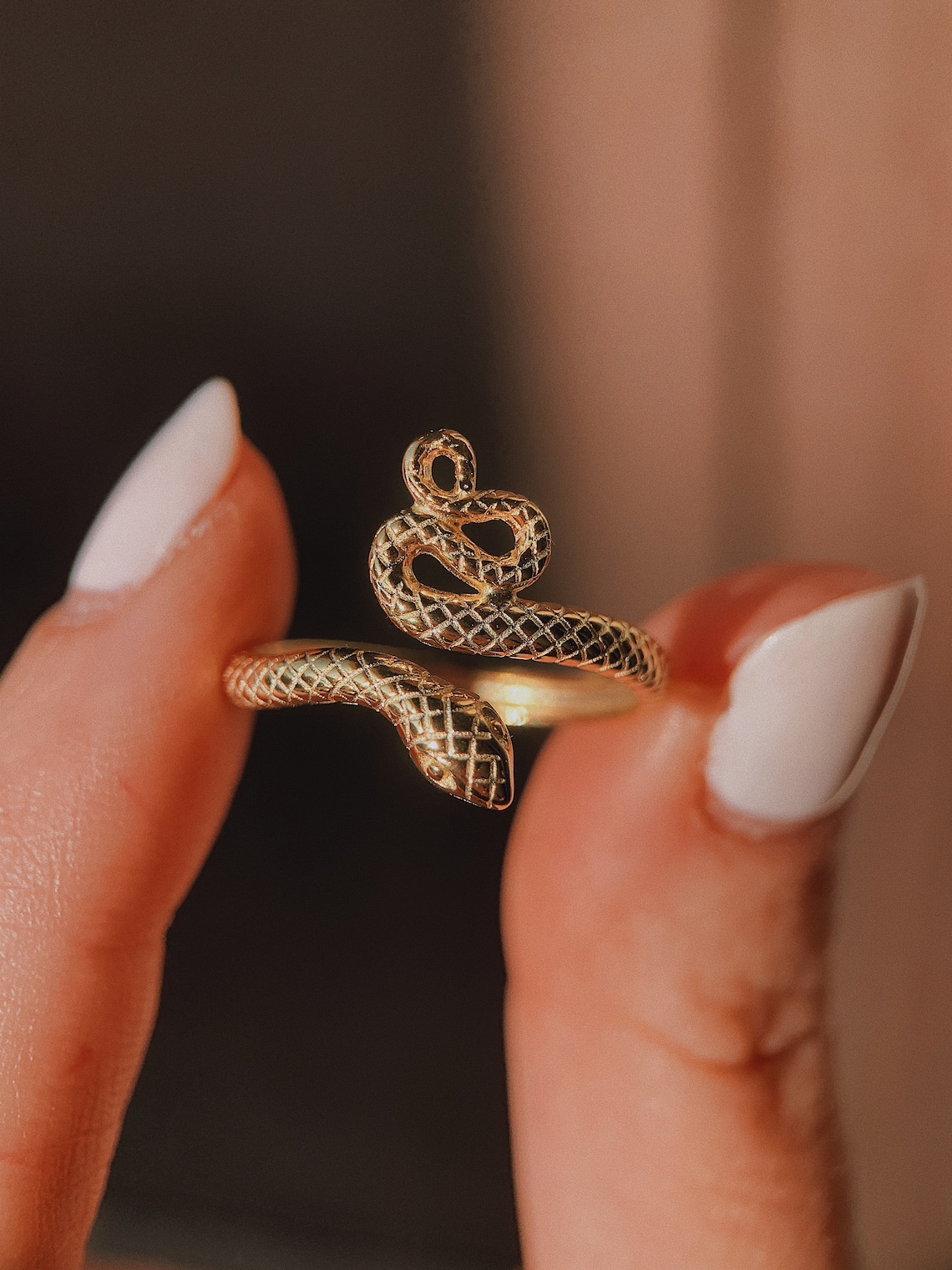 Snake ring Serpent ring Snake jewelry Gold snake ring | Etsy