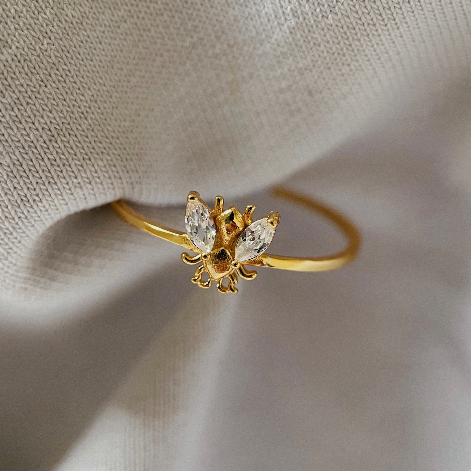 Bee Ring Gold Bee Ring Silver Bee Ring Dainty Ring | Etsy