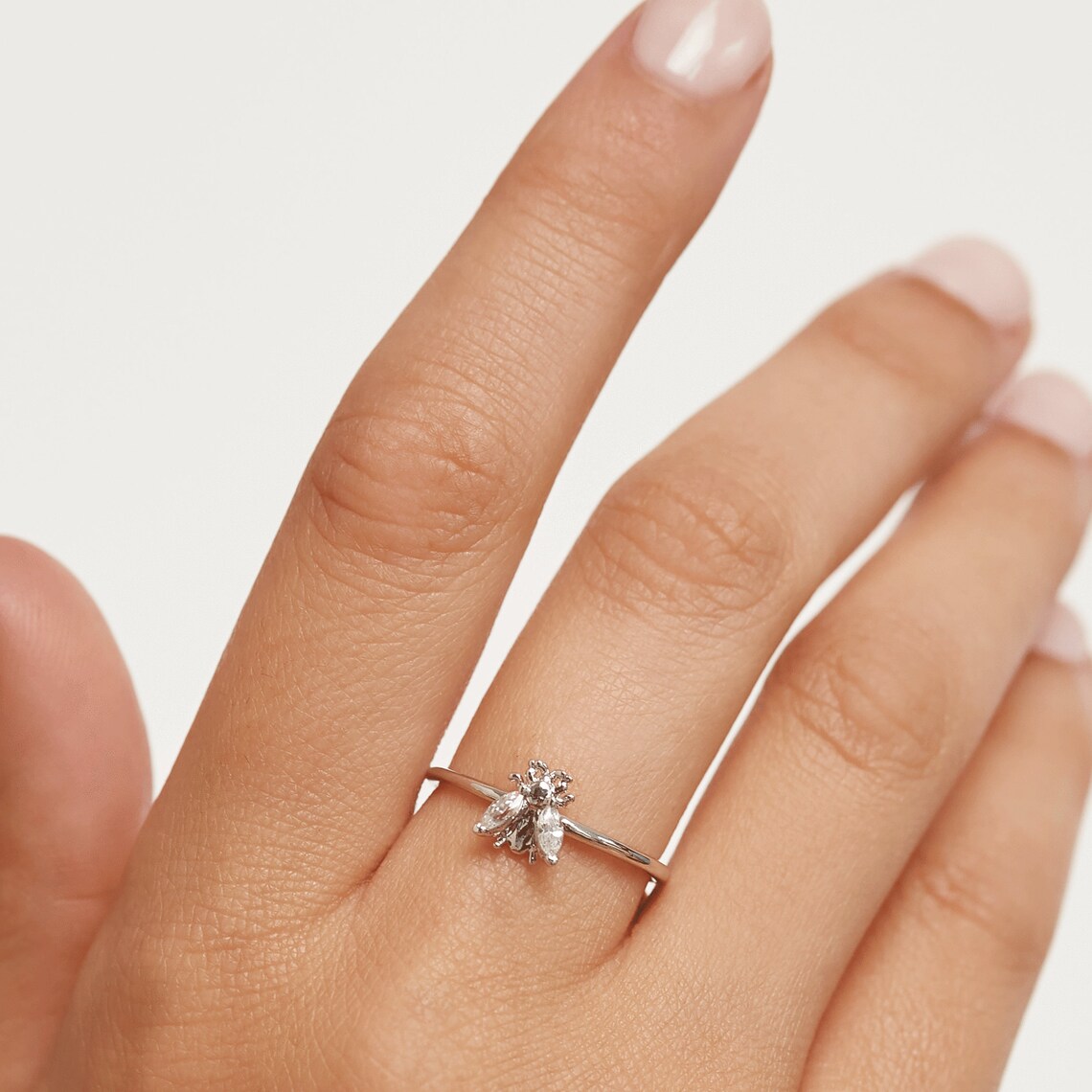 Bee Ring Gold Bee Ring Silver Bee Ring Dainty Ring | Etsy