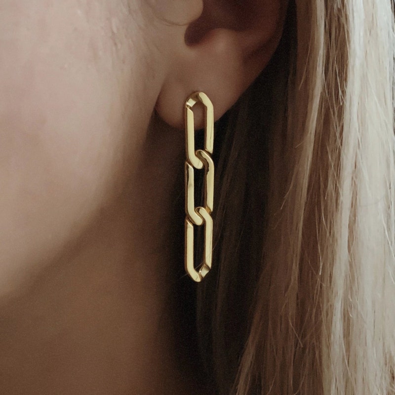 Chain Earrings - Etsy