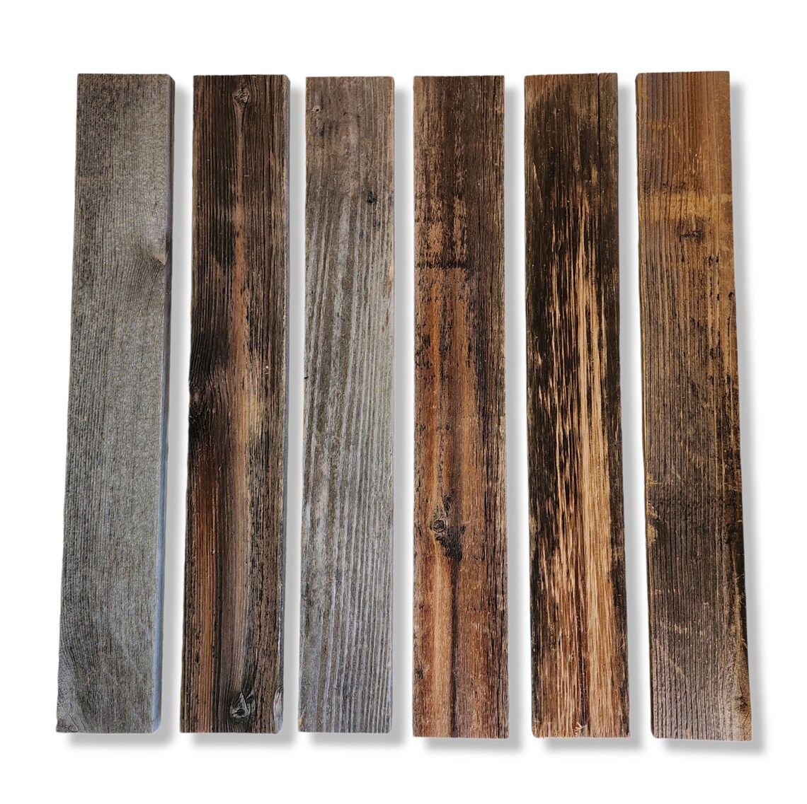 12 Reclaimed Wood Planks 24" | Barnwood Boards for Accent Walls & DIY ...