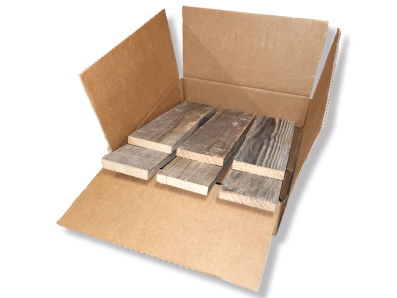 Rustic Barnwood Reclaimed Wood Planks. 6 Boards (12" X 3.5") - Etsy