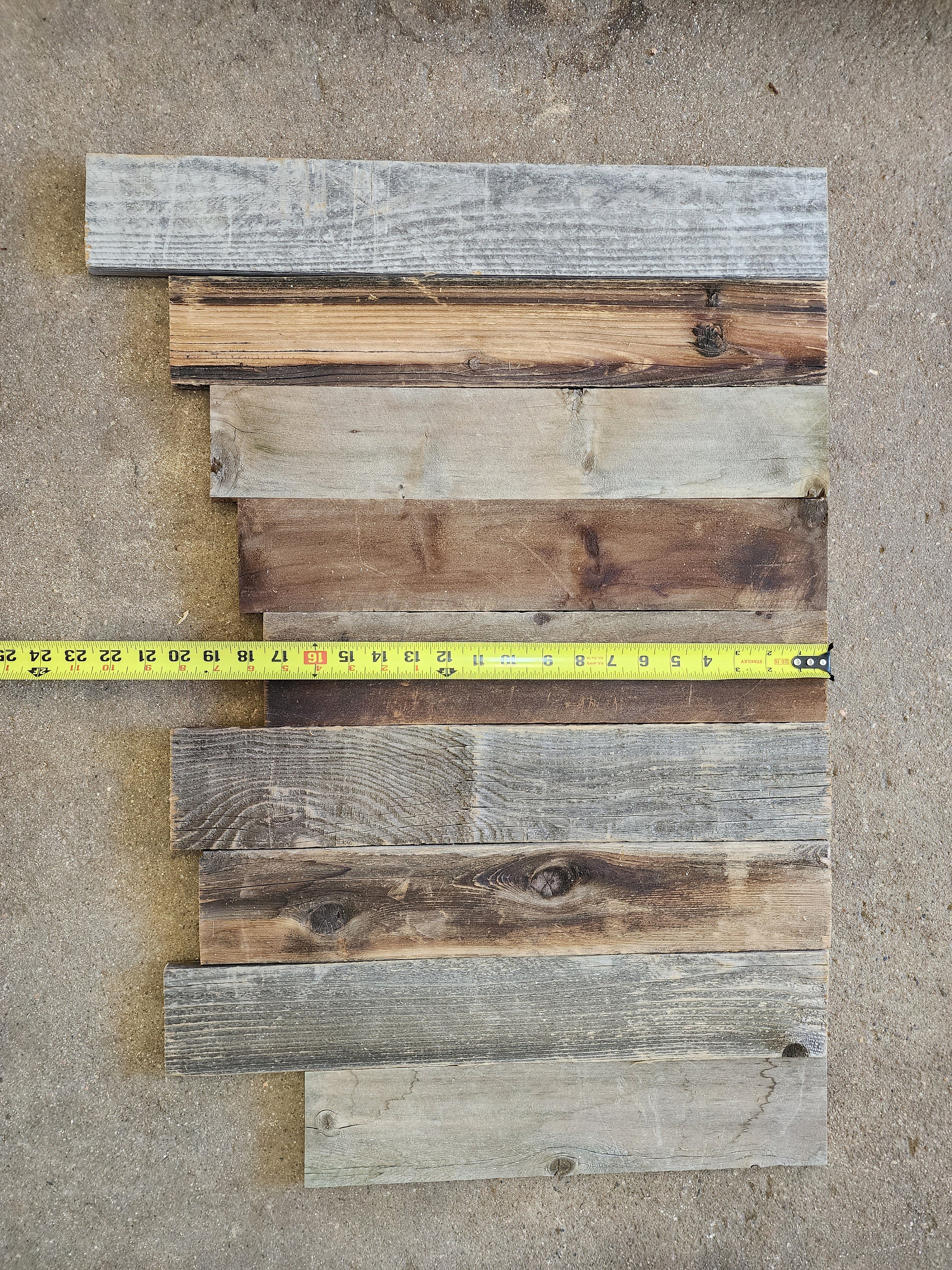 Weathered Reclaimed Wood Planks: Assorted Colors & Sizes - Etsy