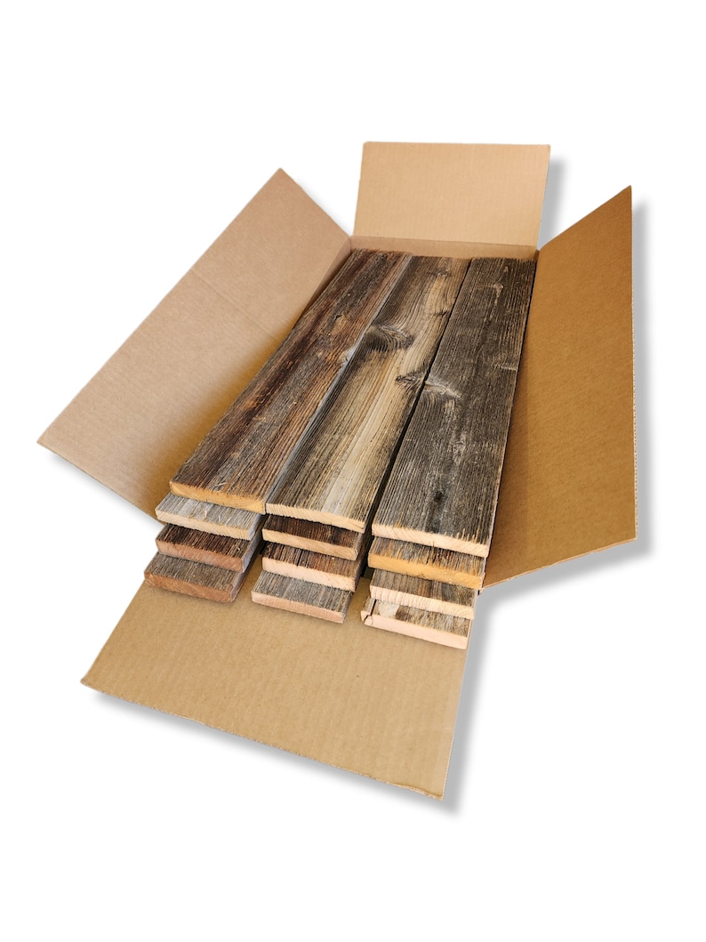 12 Reclaimed Wood Planks 24" | Barnwood Boards for Accent Walls & DIY ...