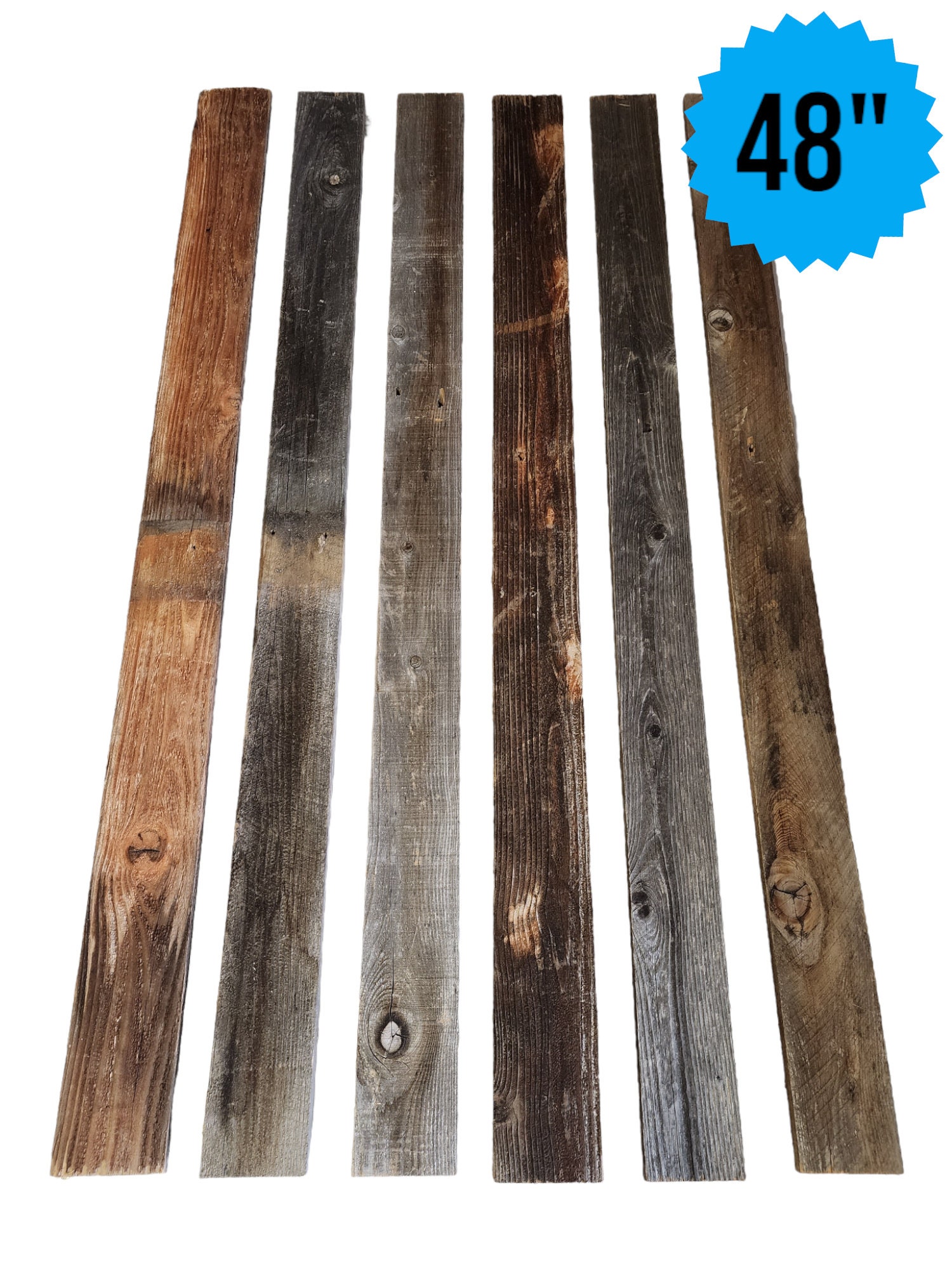 48" Reclaimed Wood Planks. Barnwood Boards 12 Pack - Etsy