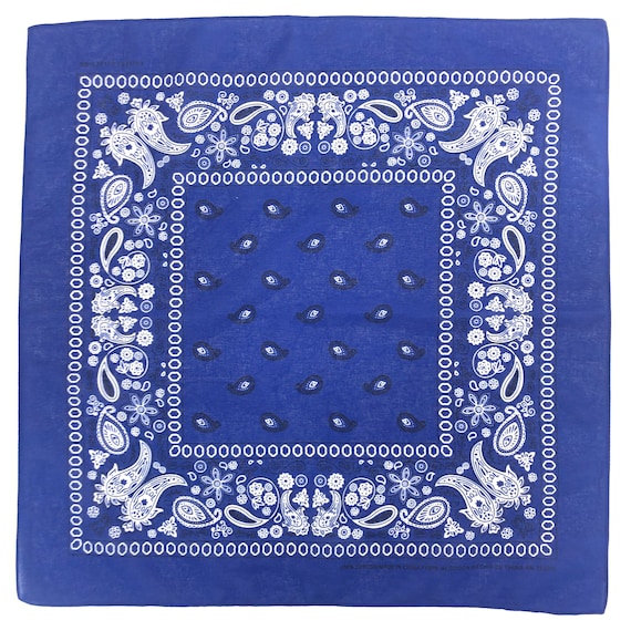 4 Pack Royal Blue Bandanas 100% Cotton Bandanas for DIY | Etsy
