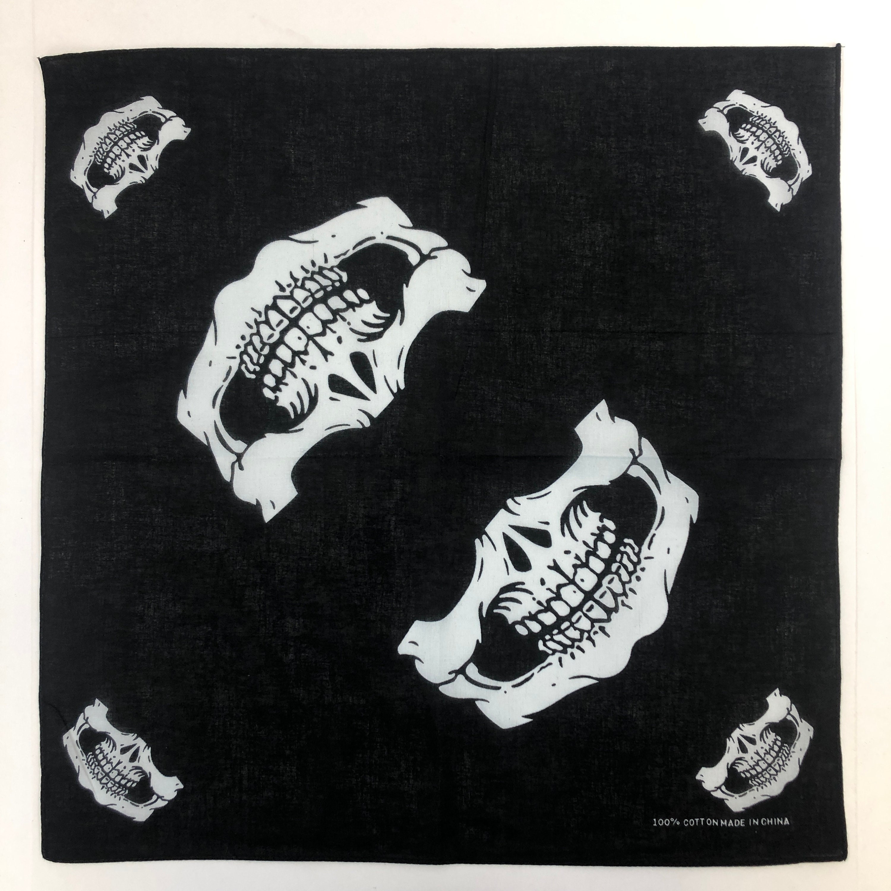 Skull Bandana 4 Pack Cotton Bandanas for DIY masks and face | Etsy