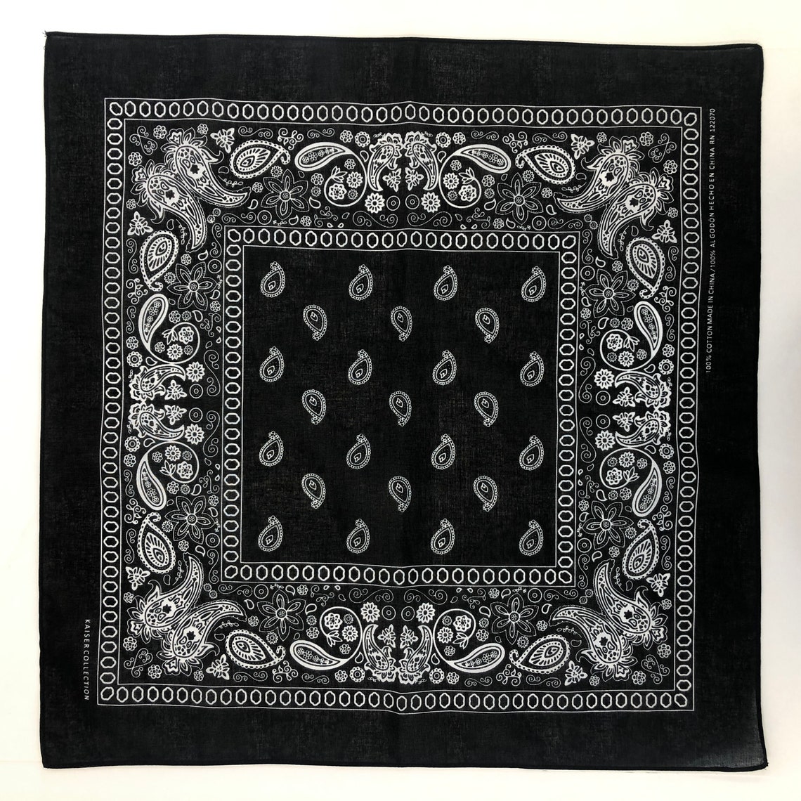 4 Pack Black Bandanas Cotton Bandana Set for DIY Masks pack of 4 Black ...