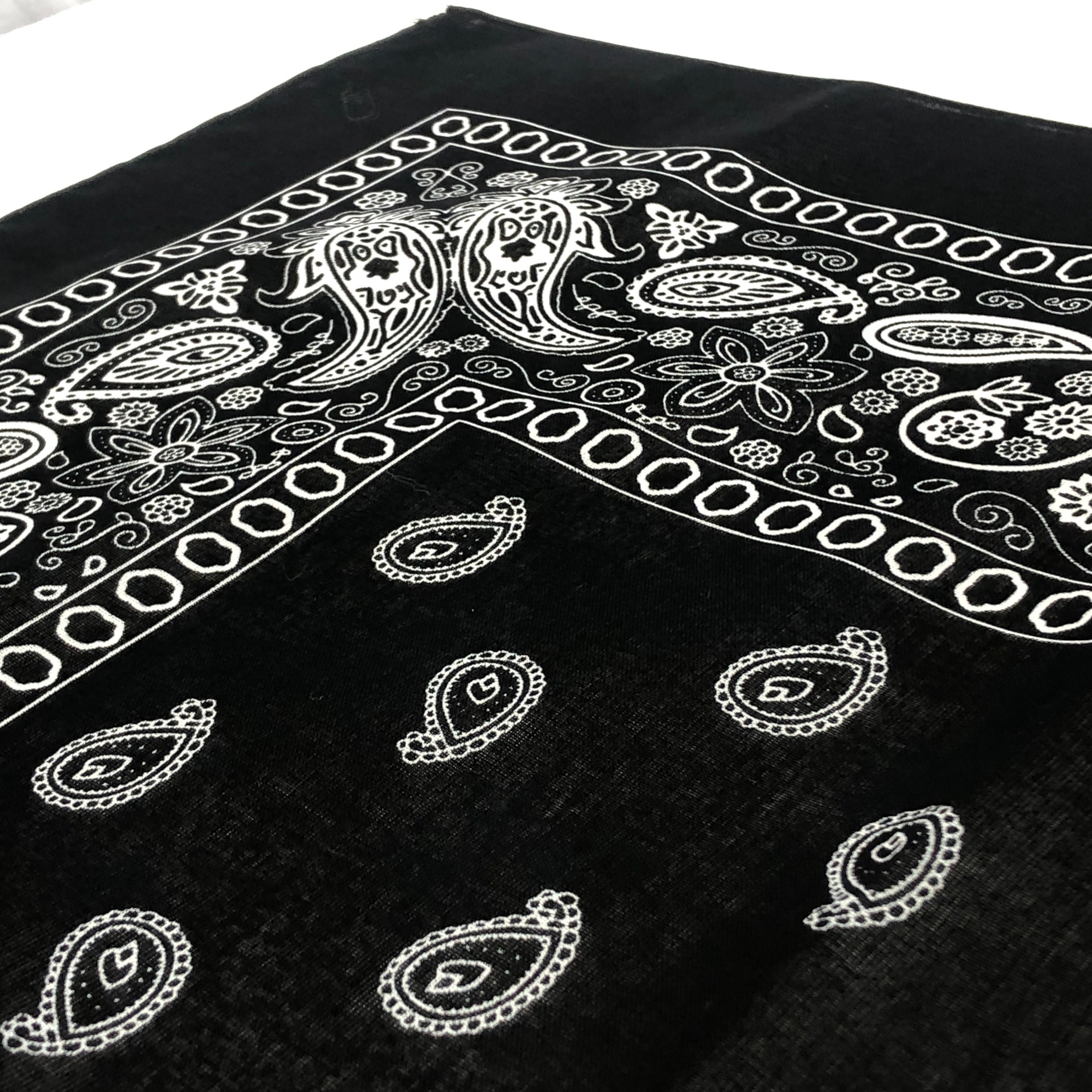 4 Pack Black Bandanas Cotton Bandana Set for DIY Masks pack of 4 Black ...