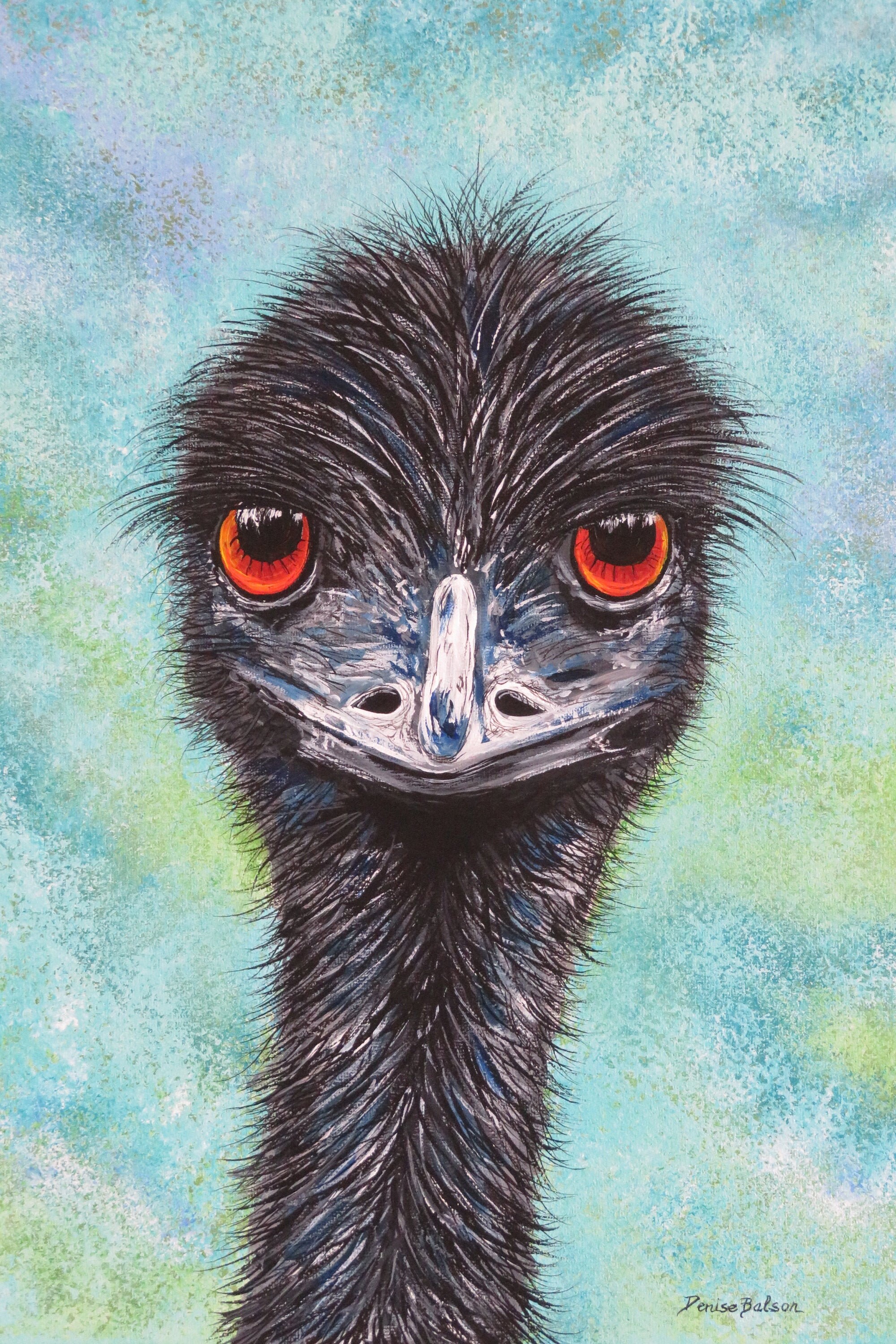 Canvas Art 'emu' Original Acrylic Painting - Etsy UK