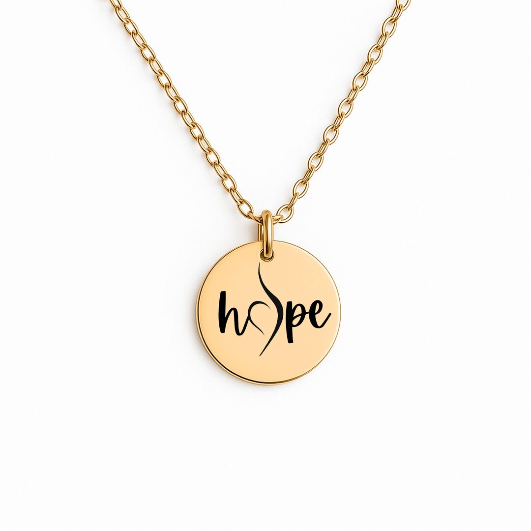 Hope Necklace Eating Disorder Recovery Jewelry • NEDA Symbol Pendant ...