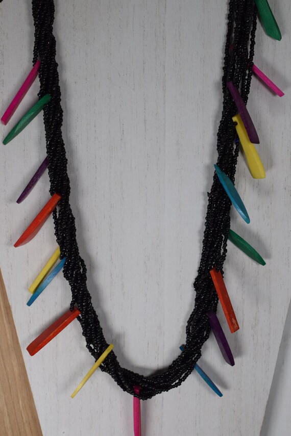 Statement necklace colorful - Gem