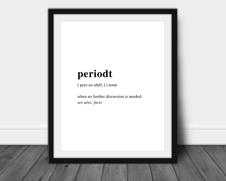 Periodt Definition Digital Print - Etsy