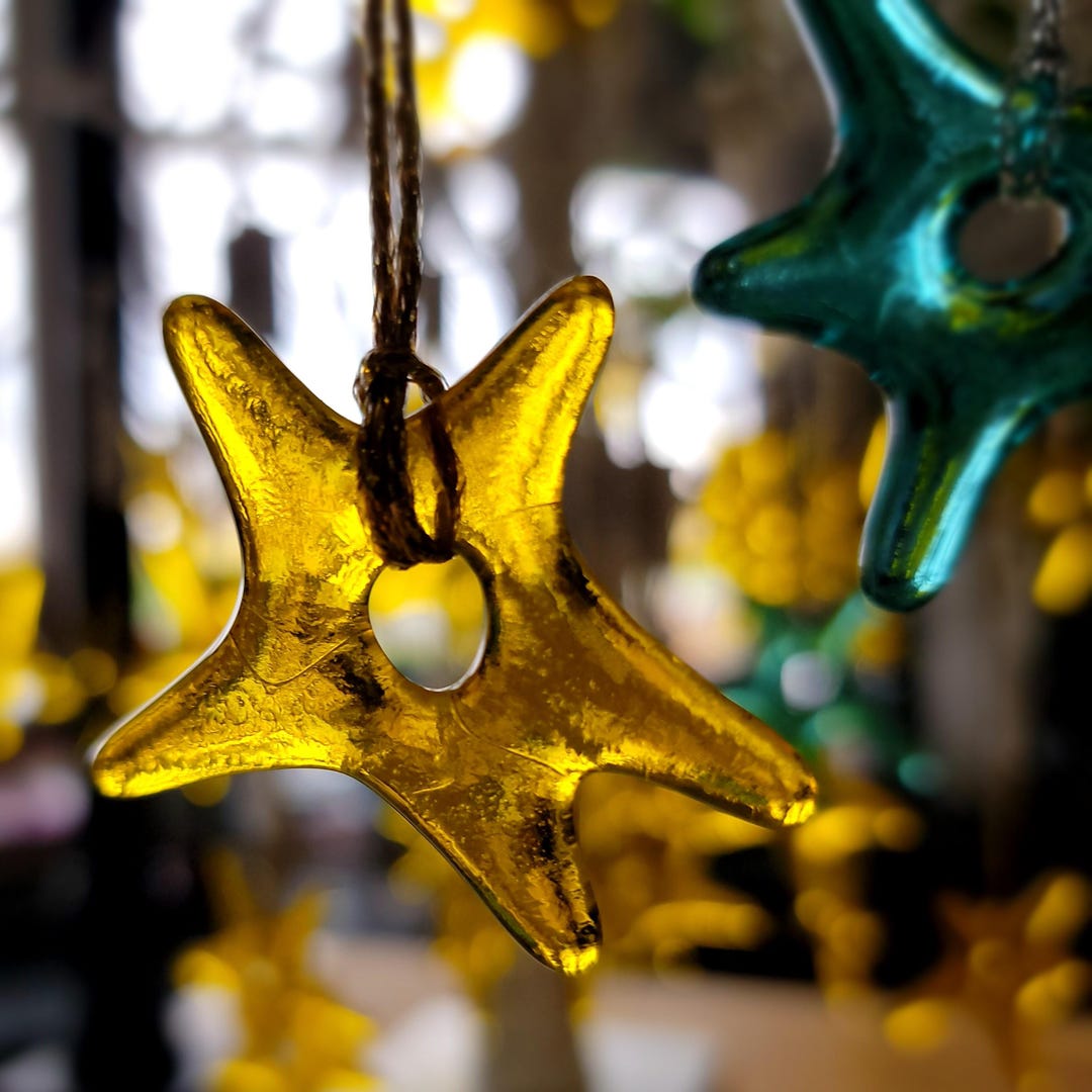 Handmade Glass Star Ornament – Unique Holiday Decor, Christmas Tree ...