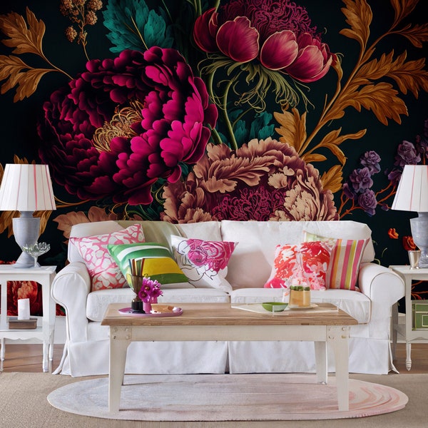 Floral Wallpaper - Etsy UK