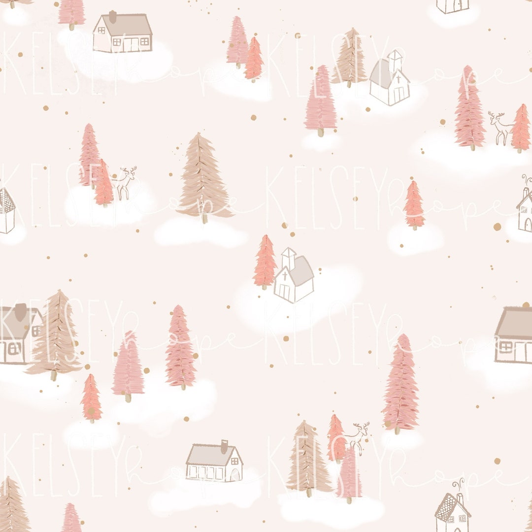 Winter Scene - SEAMLESS PATTERN Hand Illustrated. Digital Design. Baby ...